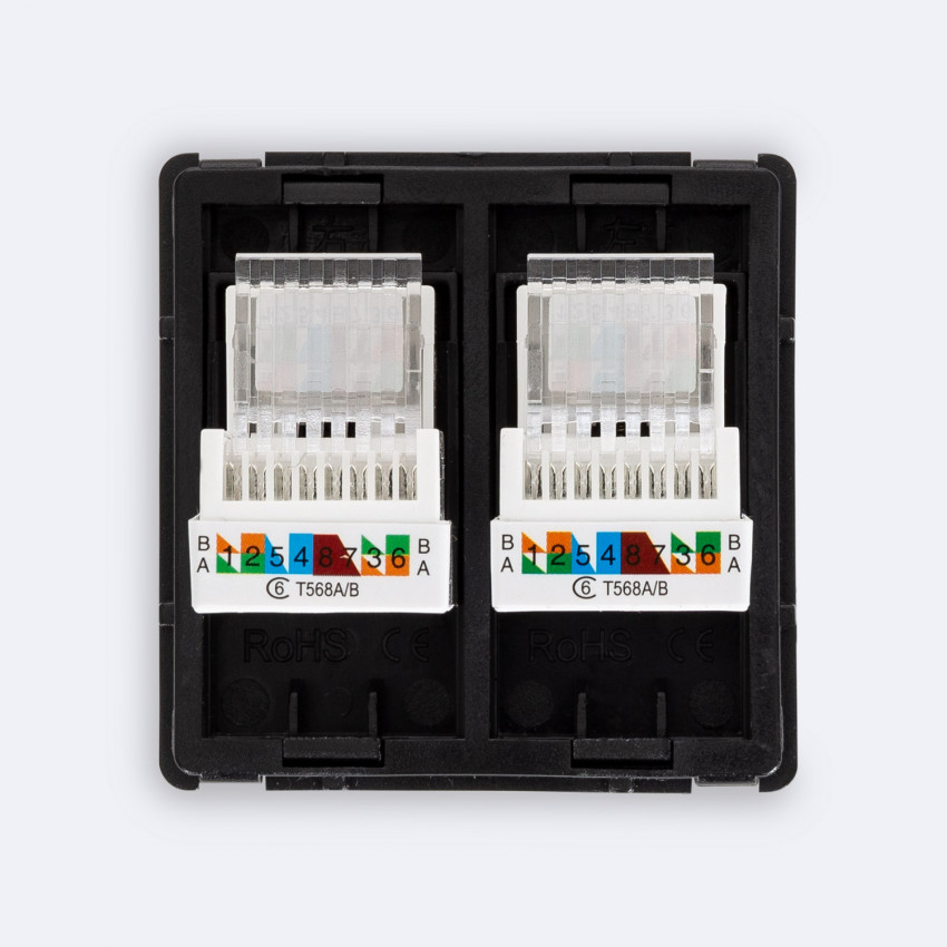 Toma RJ45 Cat 6 Doble Internet Modern - efectoLED