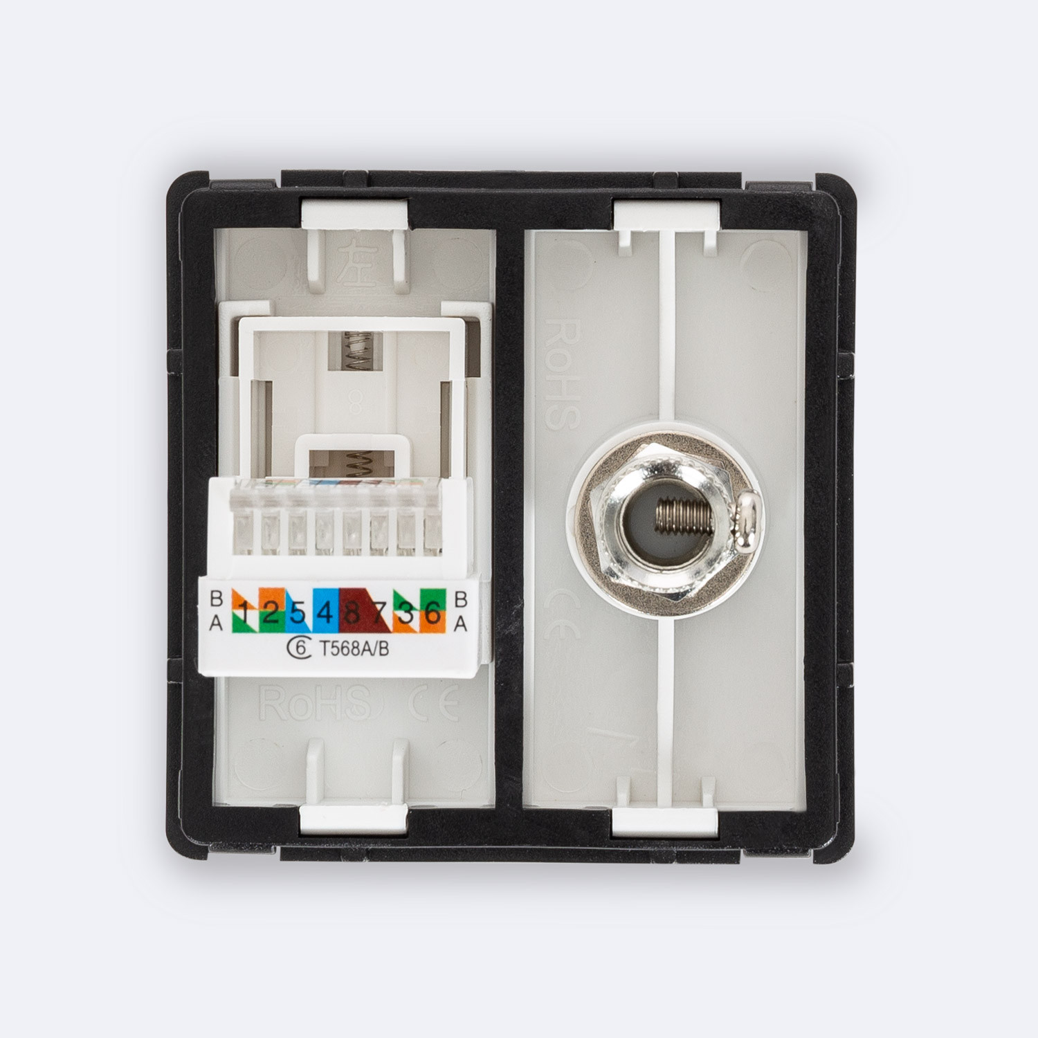 Toma RJ45 CAT 6 Internet + TV Macho Modern - efectoLED